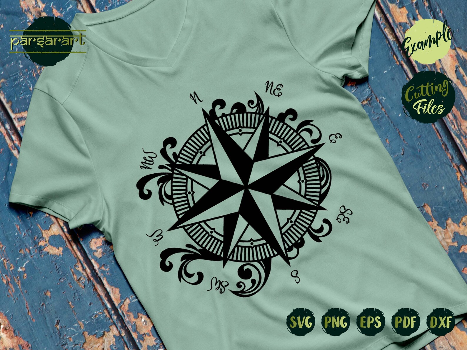 Compass SVG, Nautical Compass SVG, Vintage Compass Clipart, Compass ...