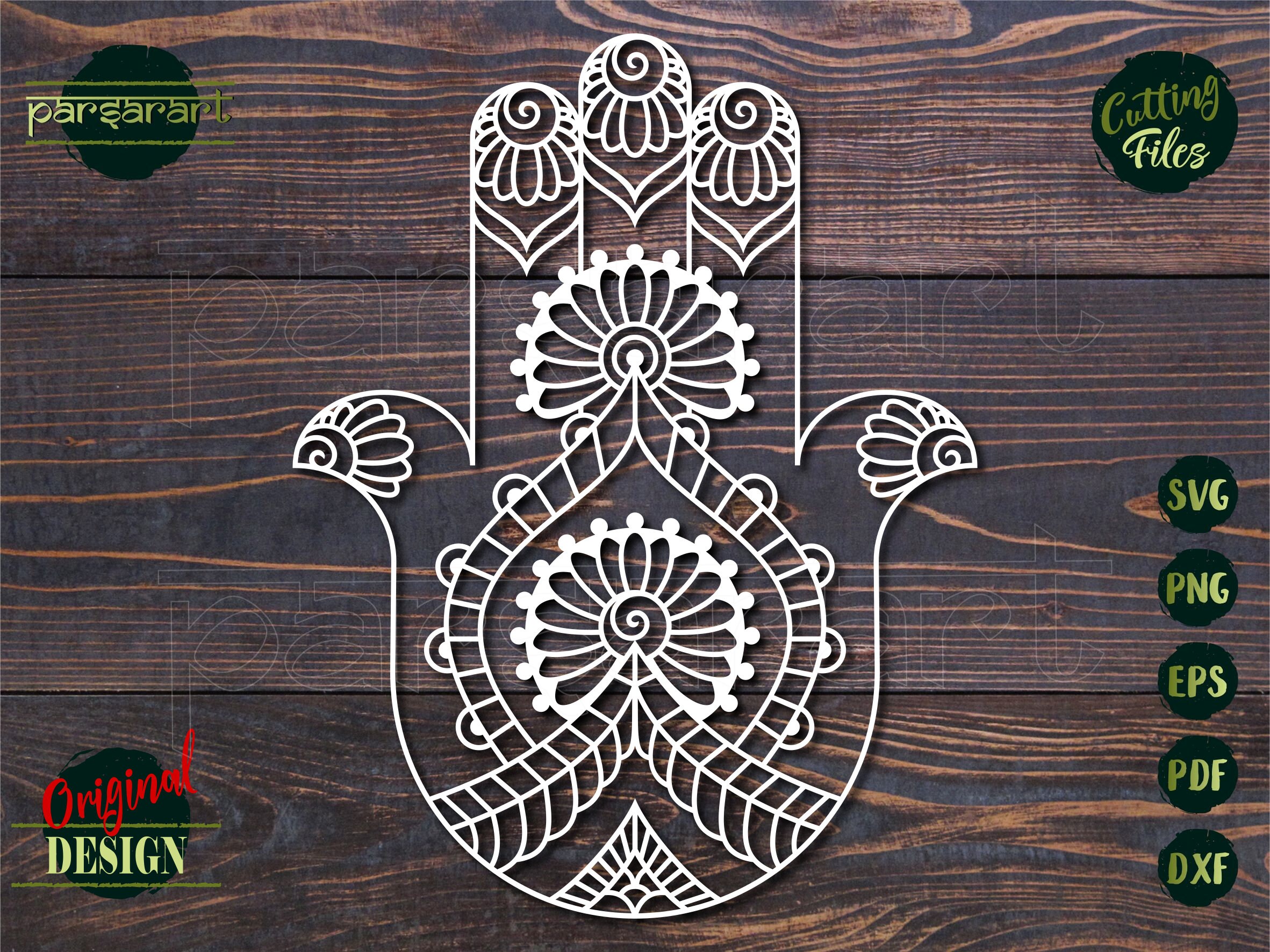 Hamsa Hand SVG Hand of Fatima SVG Mandala SVG Evil Eye - Etsy