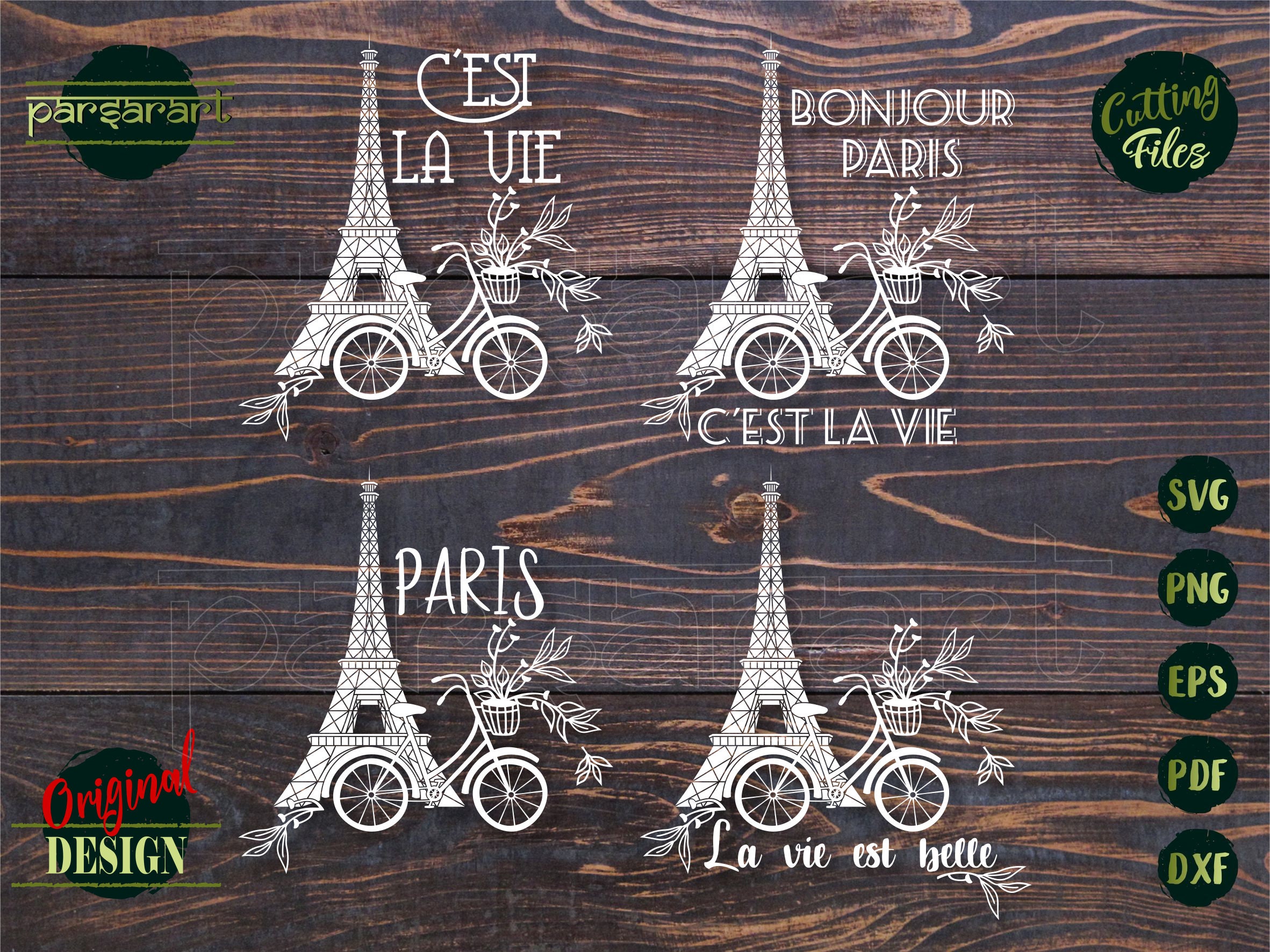 Paris SVG Bundle, Eiffel Tower SVG, Bonjour SVG, C'est La Vie Svg ...
