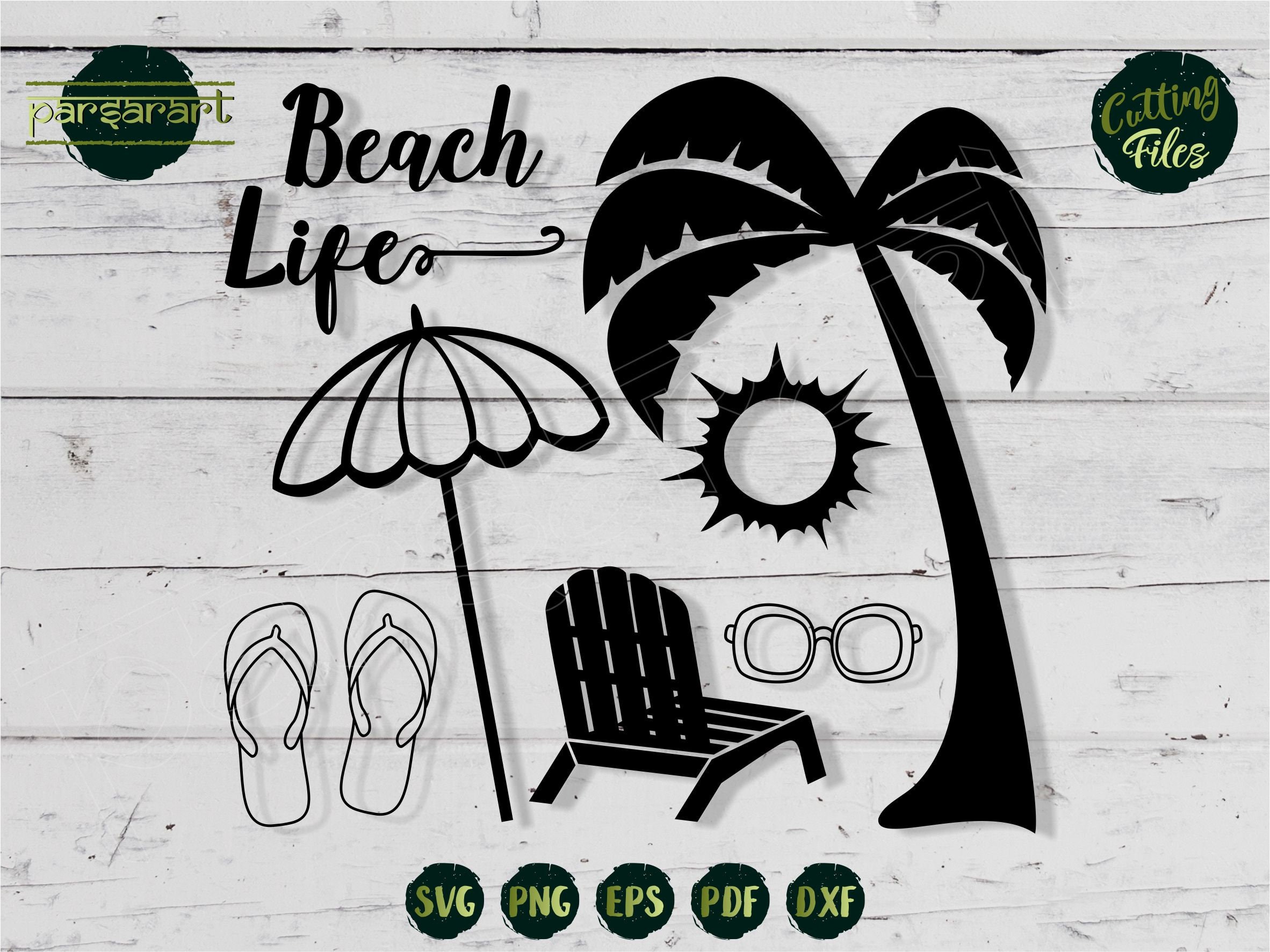 Summer SVG Bundle Beach SVG Bundle Flip Flop Palm Tree Sun - Etsy