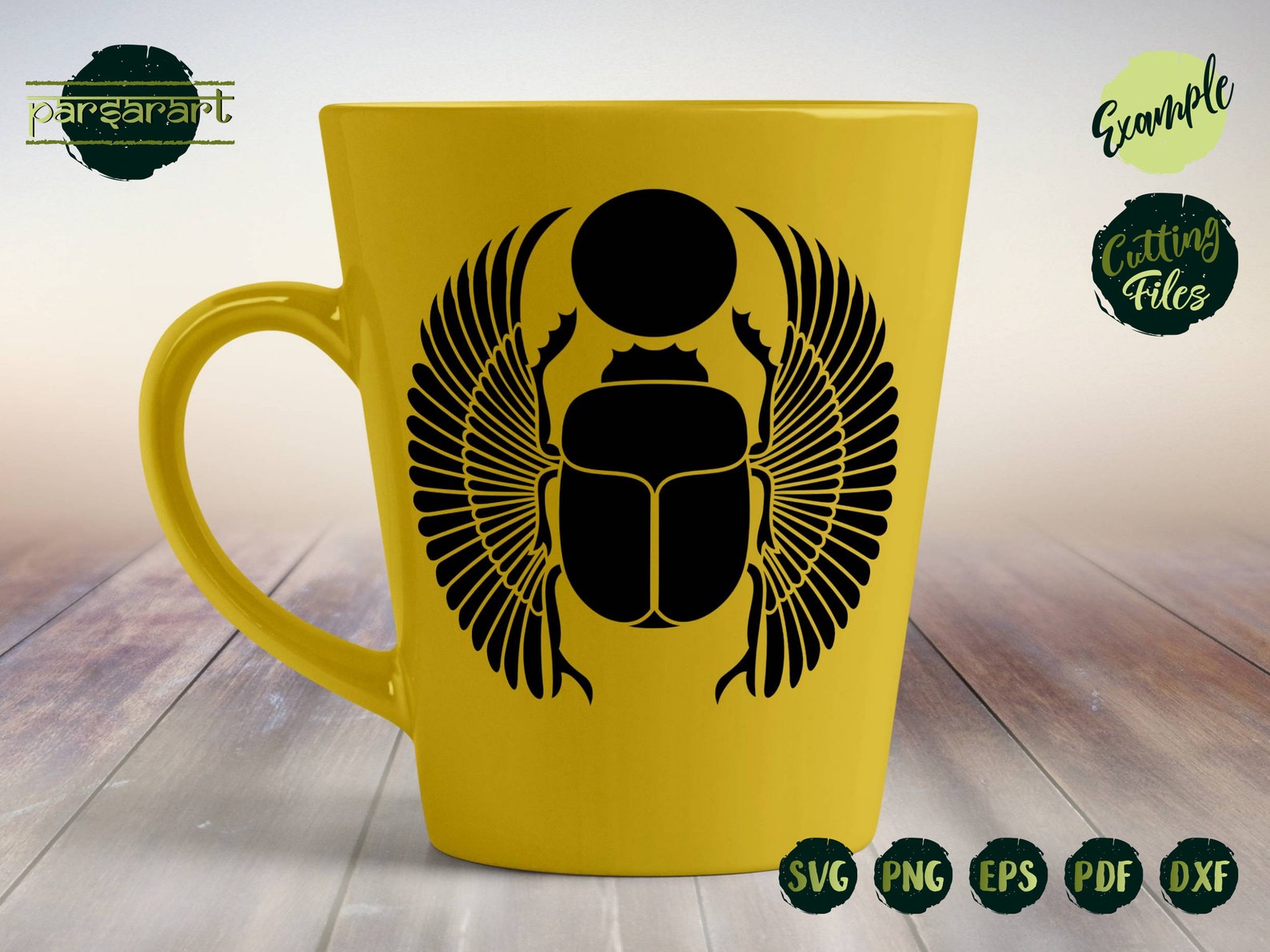 Egyptian Scarab SVG, Beetle SVG Egyptian Symbol SVG Hieroglyph Vector ...