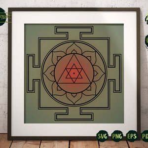 Ganesha Yantra SVG, Sacred Geometry SVG Chakra SVG Namaste Clipart Yoga ...
