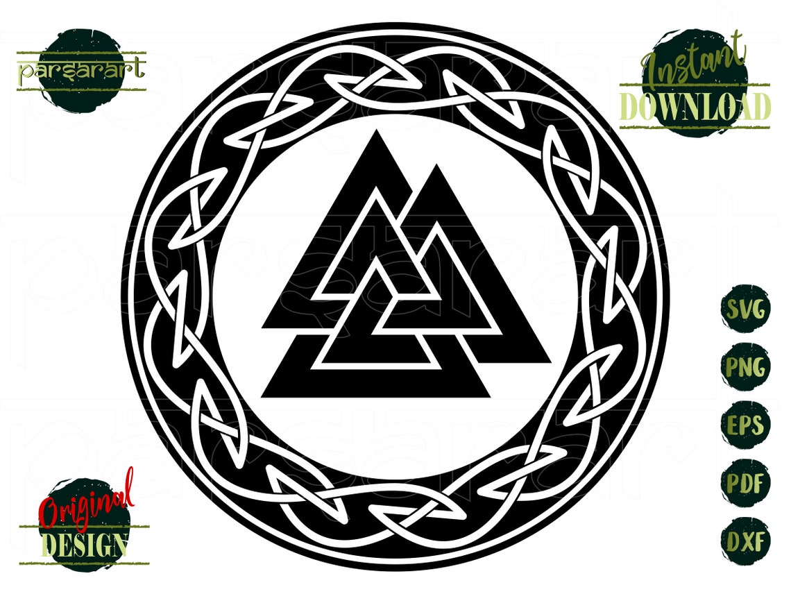 Valknut SVG, Viking Symbol SVG Nordic Symbol Clipart Pagan Valhalla ...