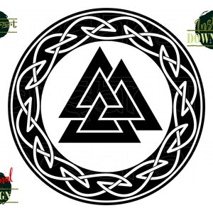 Valknut SVG, Viking Symbol SVG Nordic Symbol Clipart Pagan Valhalla ...