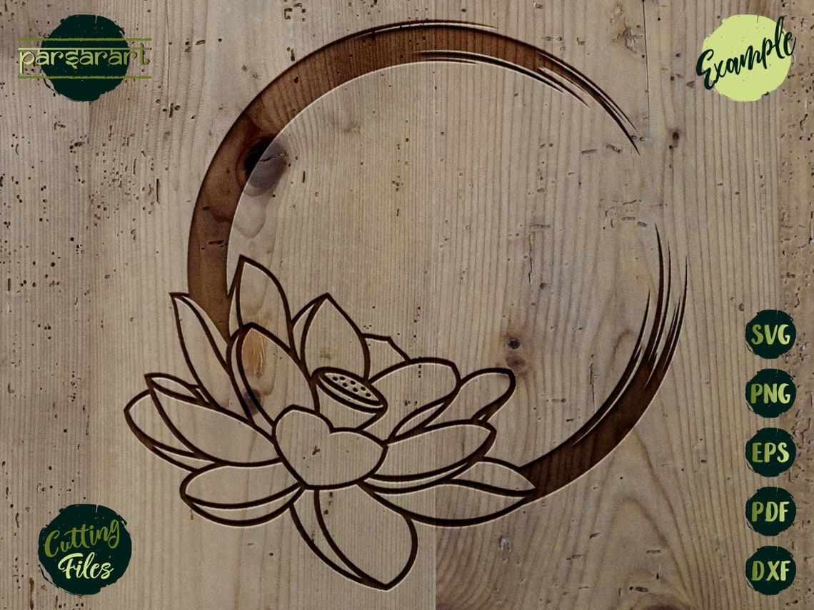 Lotus Flower SVG Enso Circle SVG Japanese SVG Zen Buddhism - Etsy UK