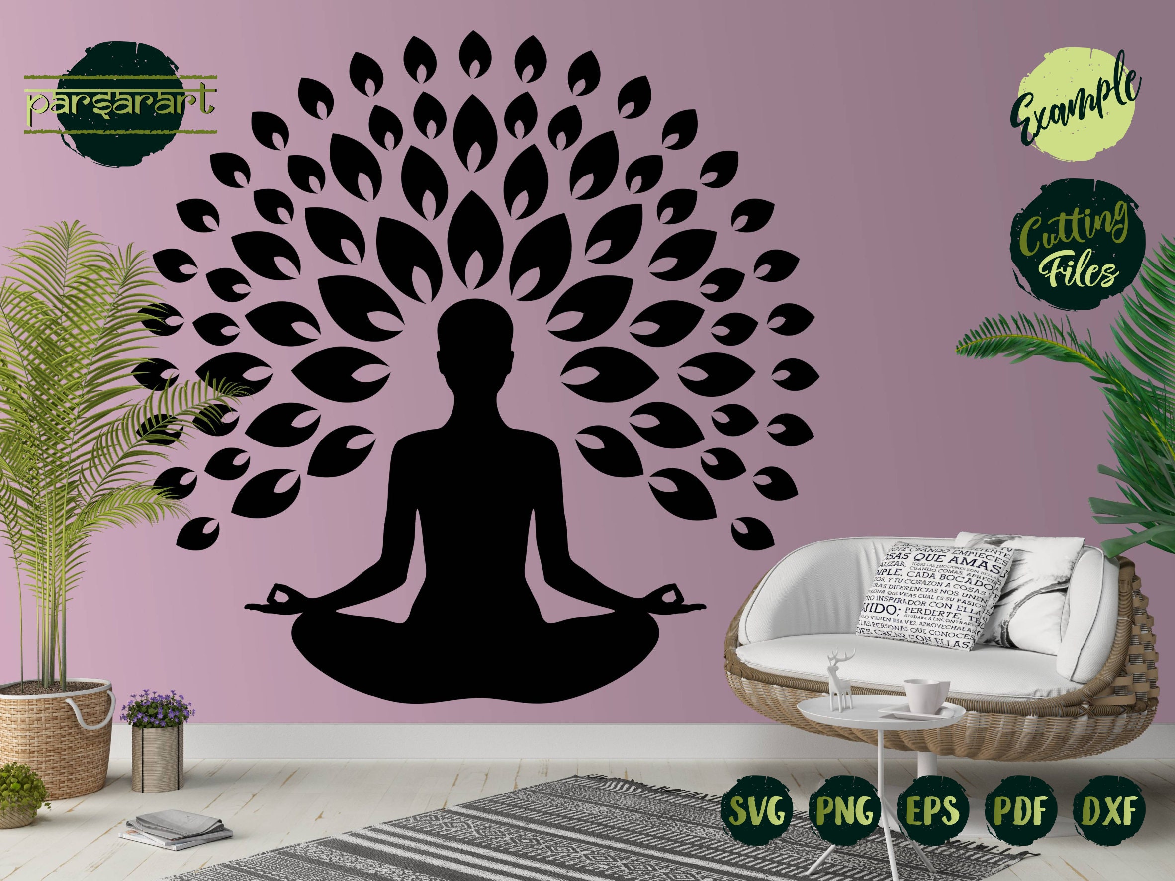 Yoga Tree SVG Bundle Meditation SVG Yoga Clipart Chakra - Etsy