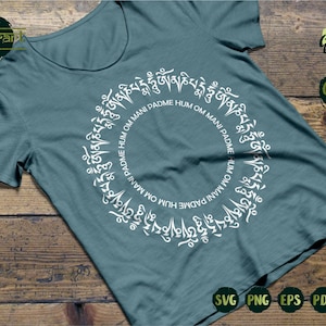 Mantra SVG, Om Mani Padme SVG, Buddhist Clipart, Yoga SVG, Mandala Svg ...