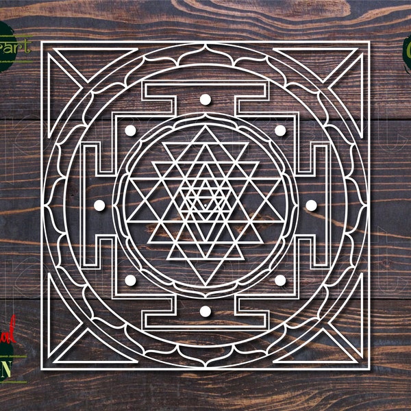 Sri Yantra Stencil - Etsy