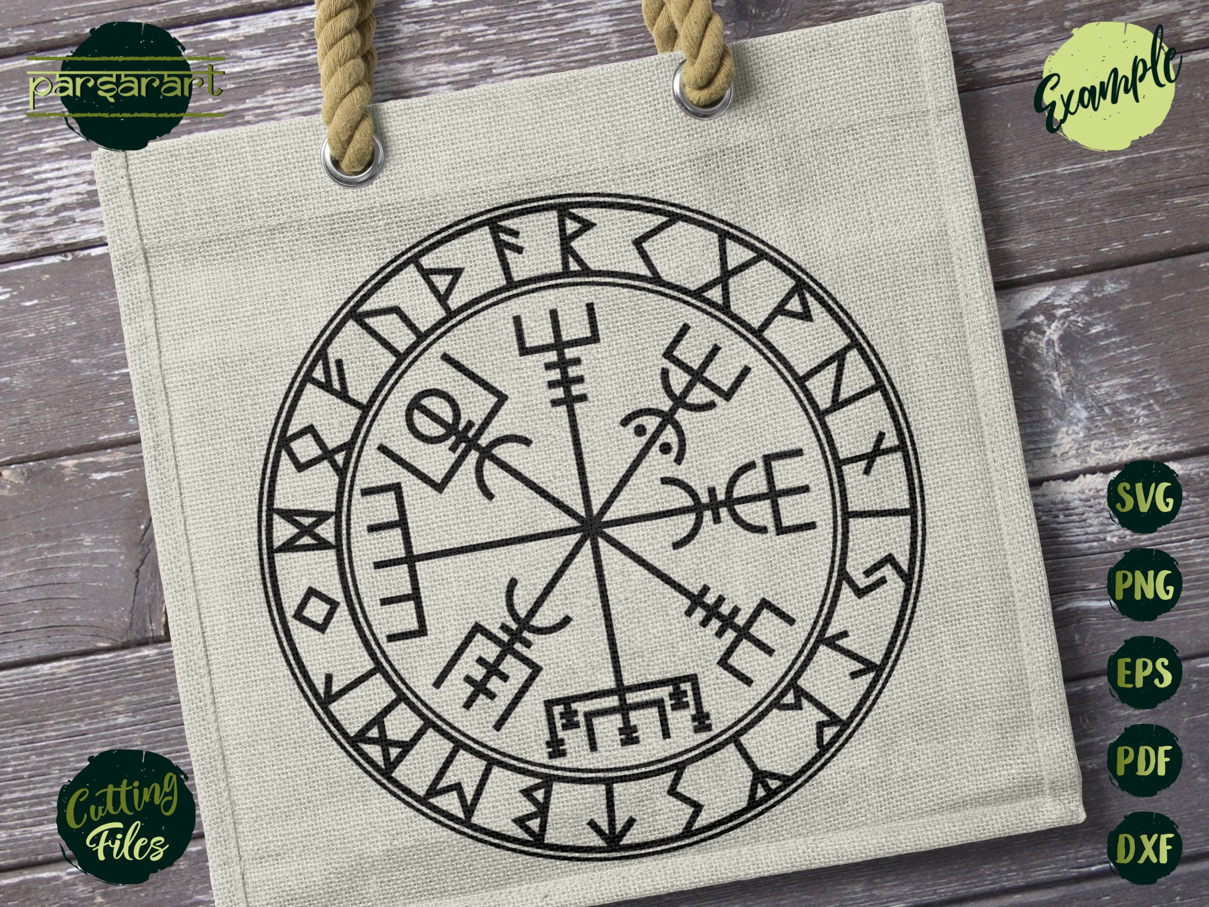 Vegvisir SVG, Viking Runes SVG Nordic Symbol Compass Pagan Valhalla ...