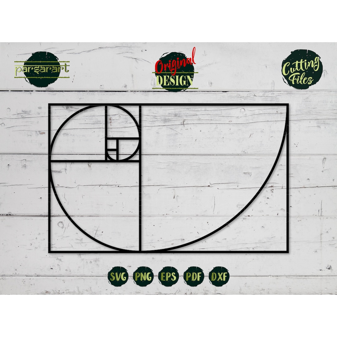 Fibonacci SVG, Sacred Geometry SVG, Golden Ratio SVG, Fibonacci Spiral ...