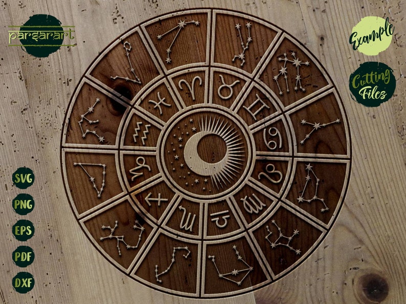Zodiac Signs SVG Astrology Symbols SVG Star Map Clipart - Etsy