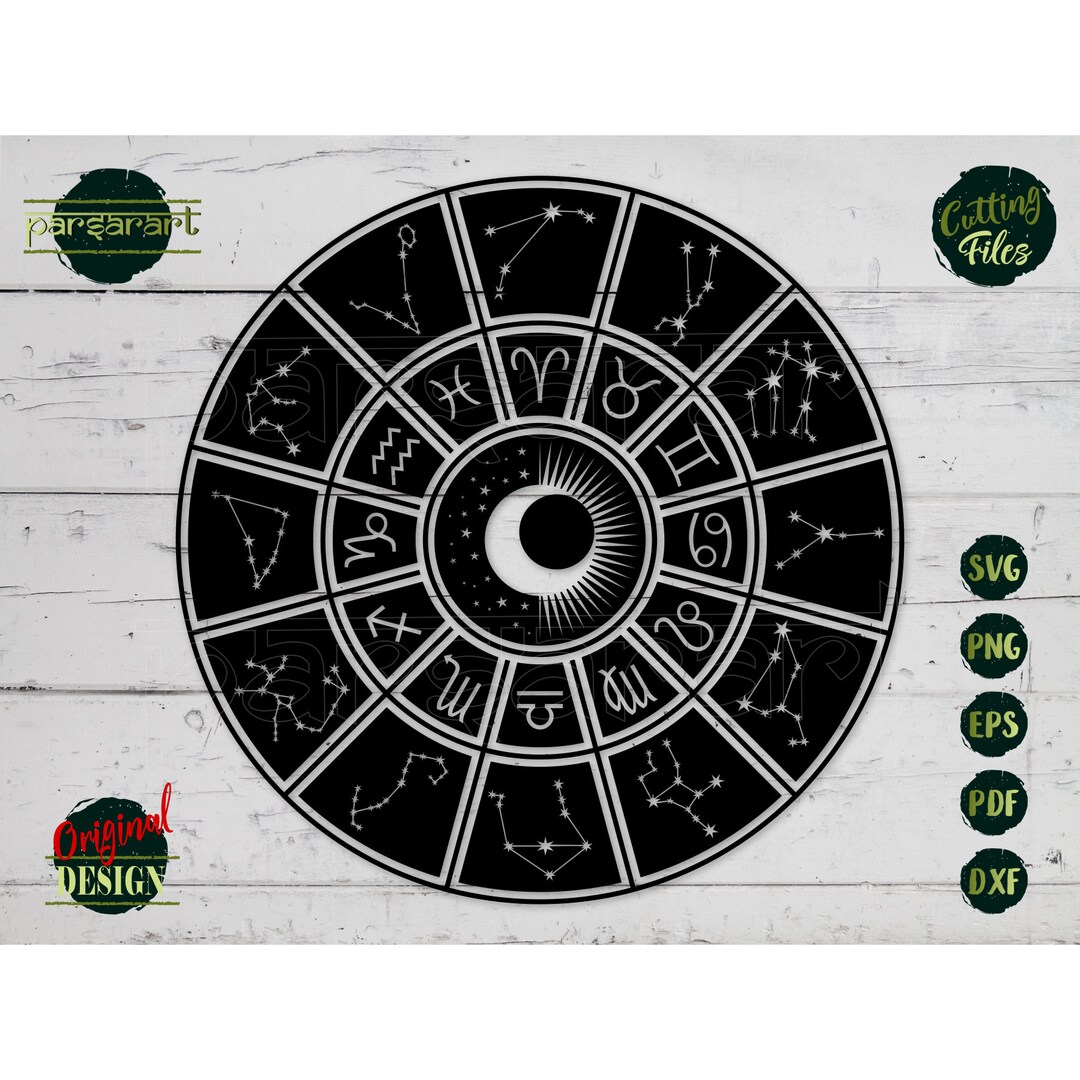 Zodiac Signs SVG, Astrology Symbols SVG, Star Map Clipart, Horoscope ...