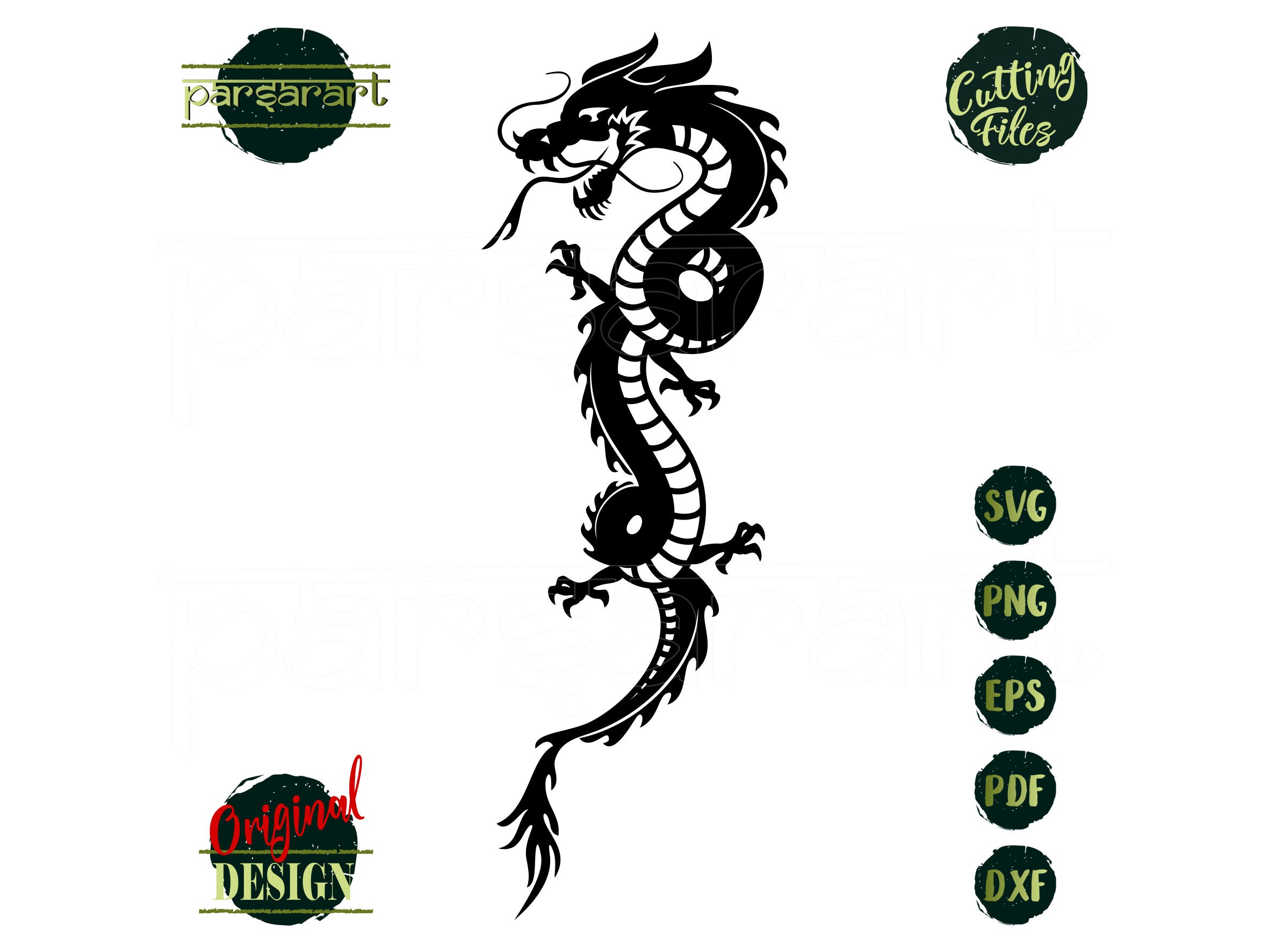 Chinese Dragon SVG Lung Dragon SVG Dragon Clipart Zodiac - Etsy Israel