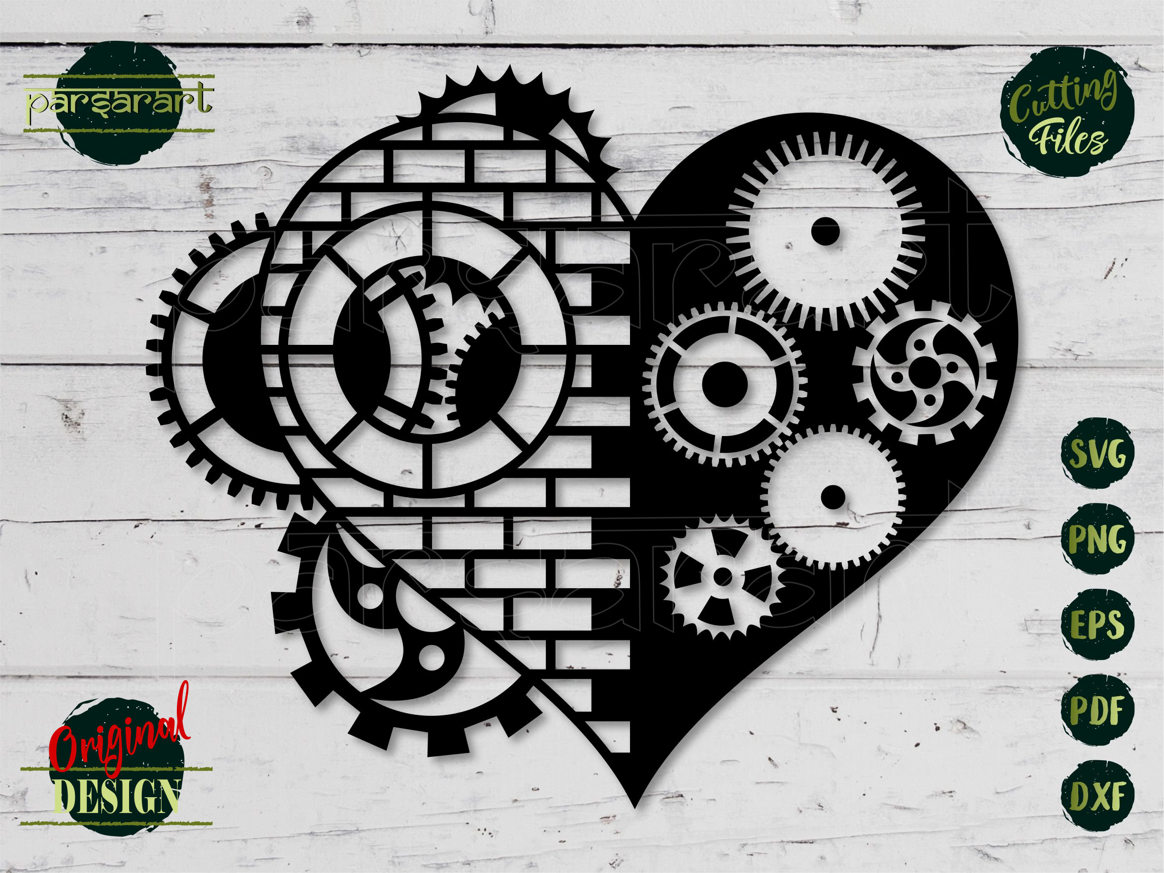 Steampunk Heart SVG Cogs SVG Steampunk Gears SVG Bricks - Etsy