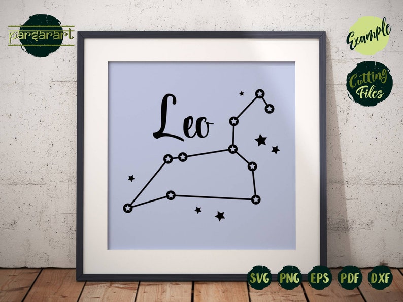 Leo Zodiac Sign SVG Astrology Symbol SVG Star Sign Clipart - Etsy