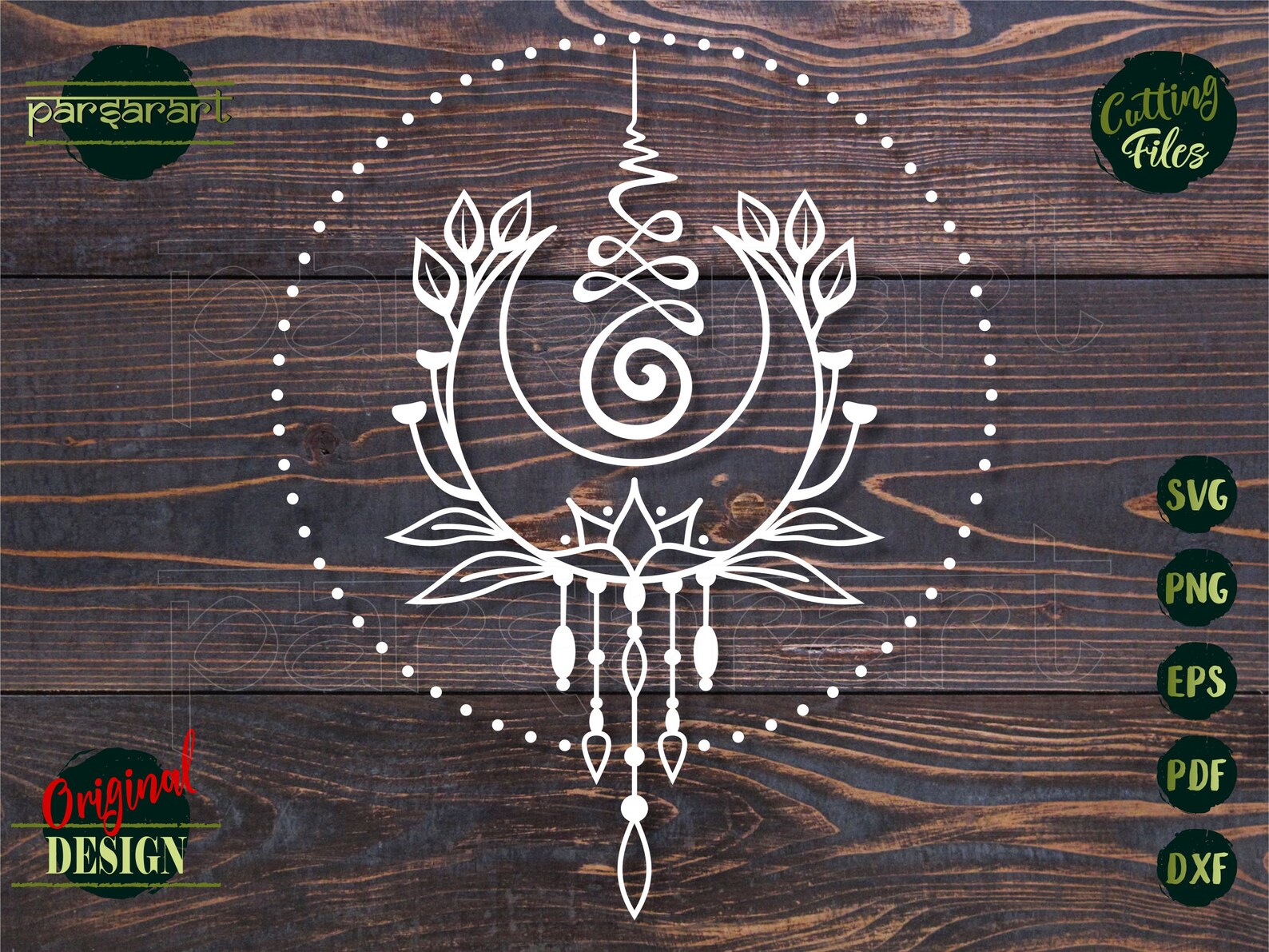 Unalome Symbol SVG Boho Mond SVG Yoga SVG Blume Celestial Namaste ...