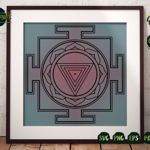 Kali Yantra SVG, Sacred Geometry SVG Chakra SVG Namaste Clipart Yoga ...