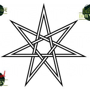 Faery Star SVG Heptagram SVG Fairy Wicca Blue Star Elven Seven Pointed ...