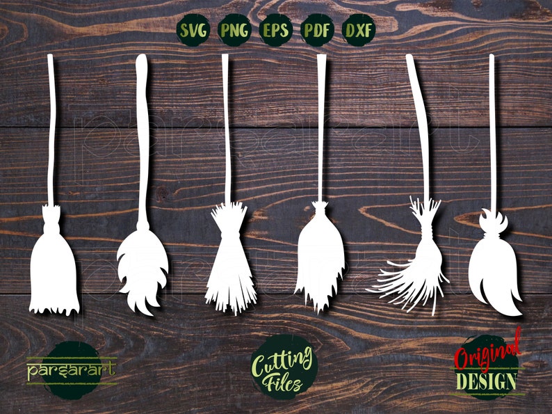 Witch Brooms SVG Bundle Halloween SVG Broomstick Clipart - Etsy