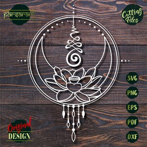 Unalome SVG, Lotus Flower SVG Unalome Symbol Moon SVG Yoga Svg Namaste ...