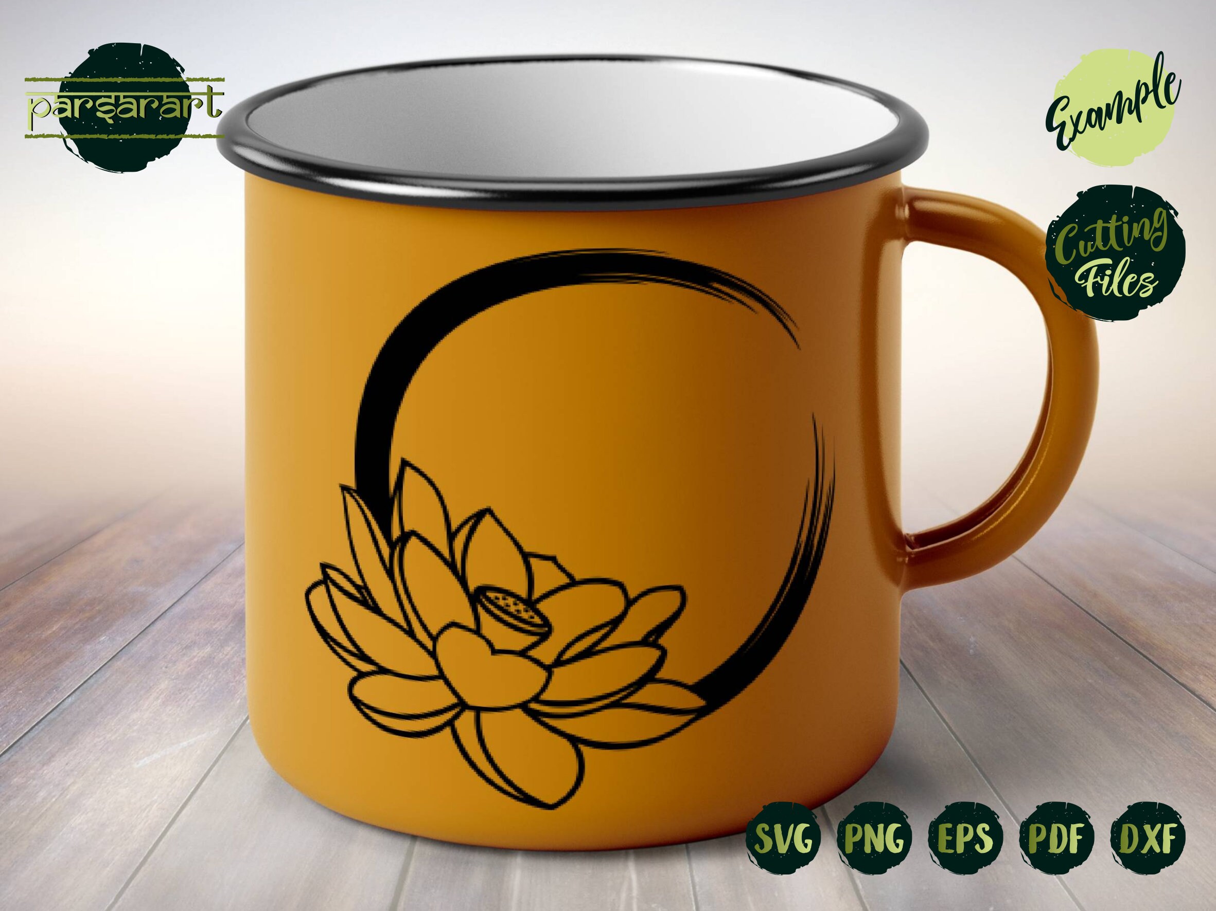 Lotus Flower SVG, Enso Circle SVG Japanese SVG Zen Buddhism Symbol ...