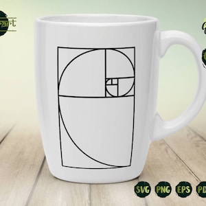 Fibonacci SVG, Sacred Geometry SVG, Golden Ratio SVG, Fibonacci Spiral ...