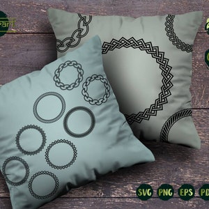 Viking Frames SVG Bundle, Nordic Frames SVG Monogram Frame Clipart ...