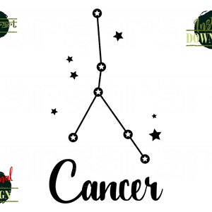 Cancer Zodiac Sign SVG, Astrology Symbol SVG Star Sign Clipart ...