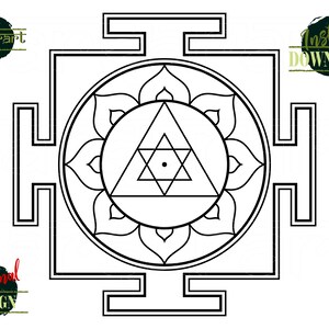 Ganesha Yantra SVG, Sacred Geometry SVG Chakra SVG Namaste Clipart Yoga ...