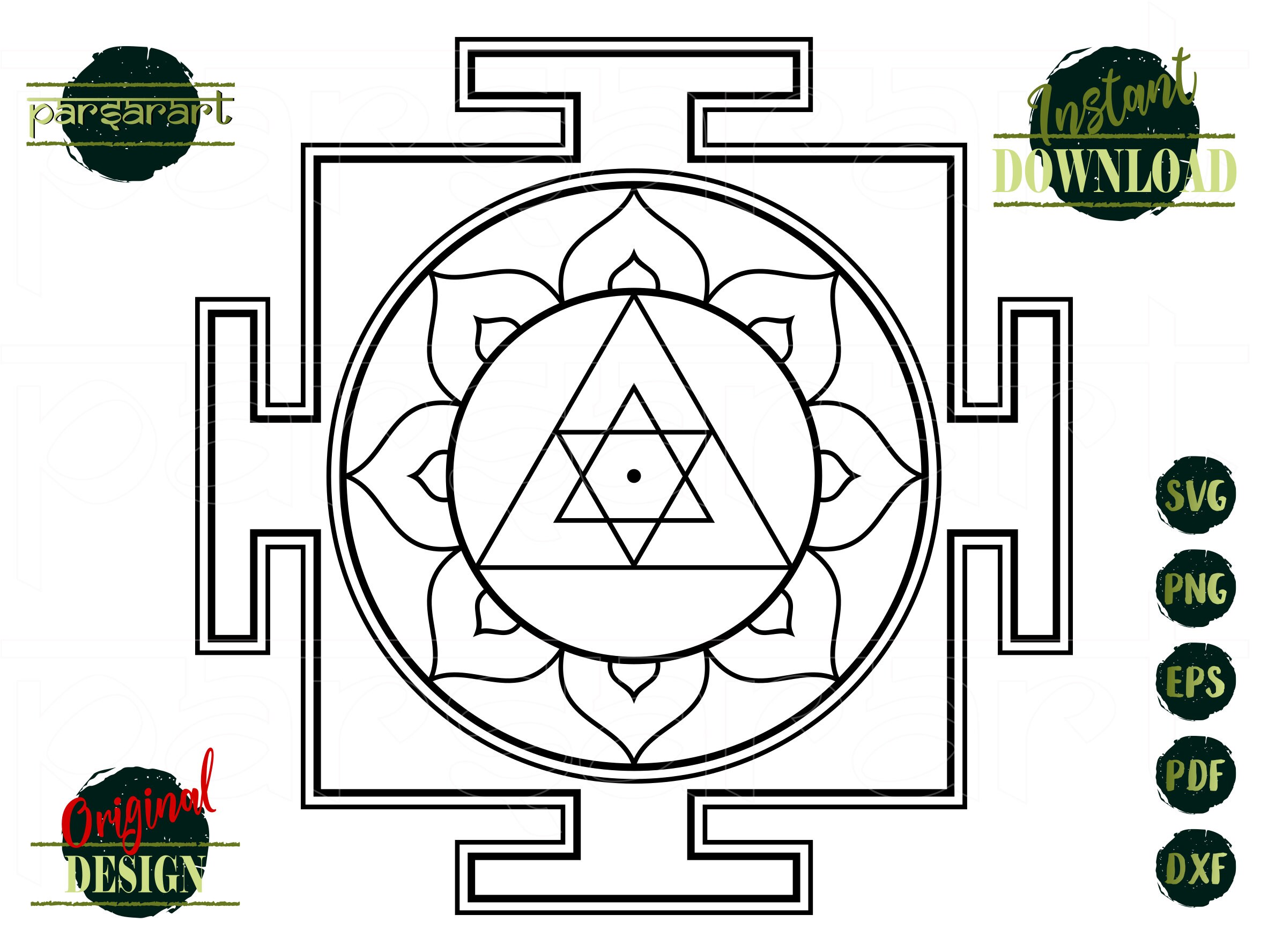 Ganesha Yantra SVG Sacred Geometry SVG Chakra SVG Namaste - Etsy