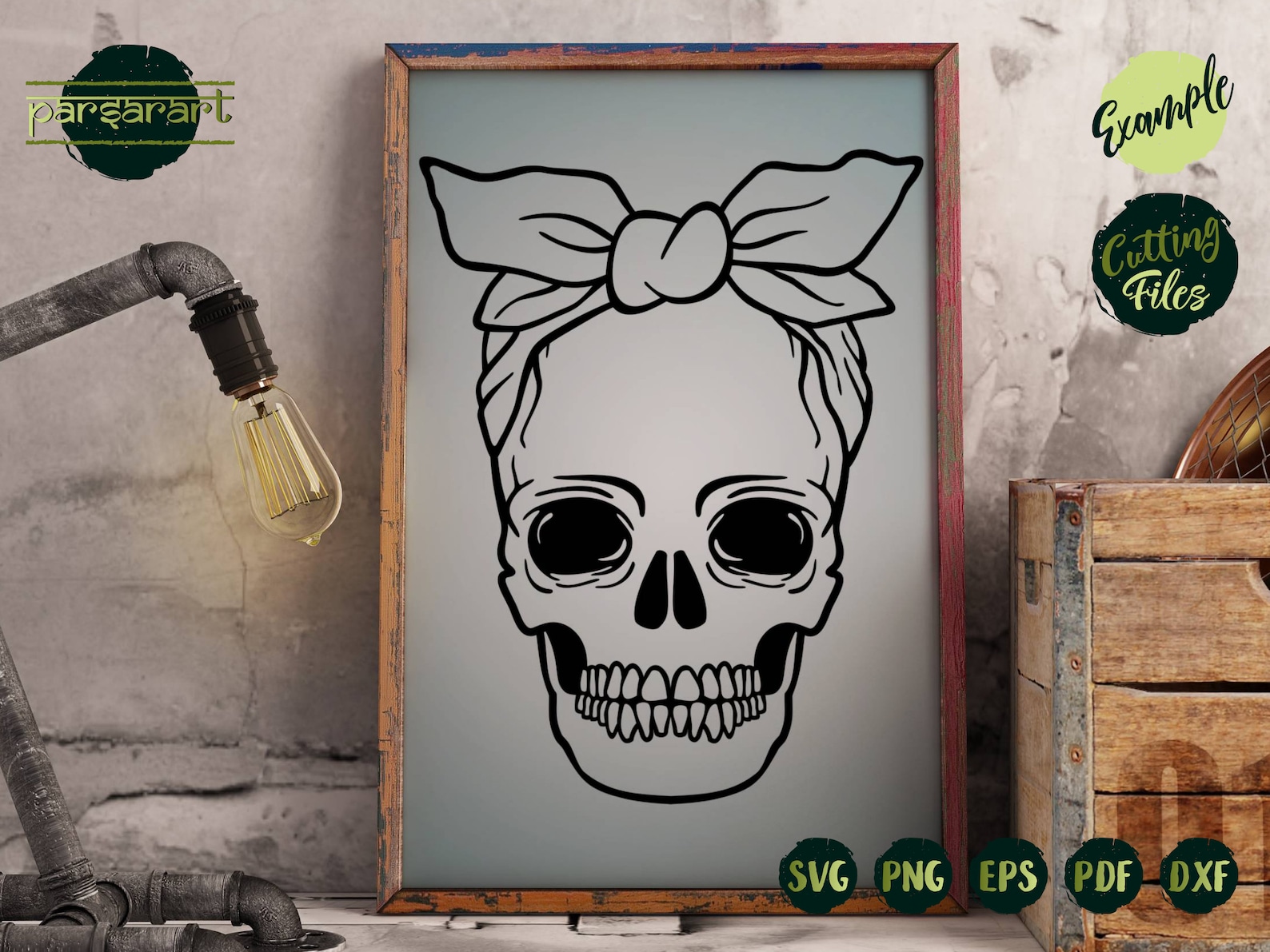 Skull SVG Skull Bandana SVG Skull Head Clipart Human Skeleton - Etsy