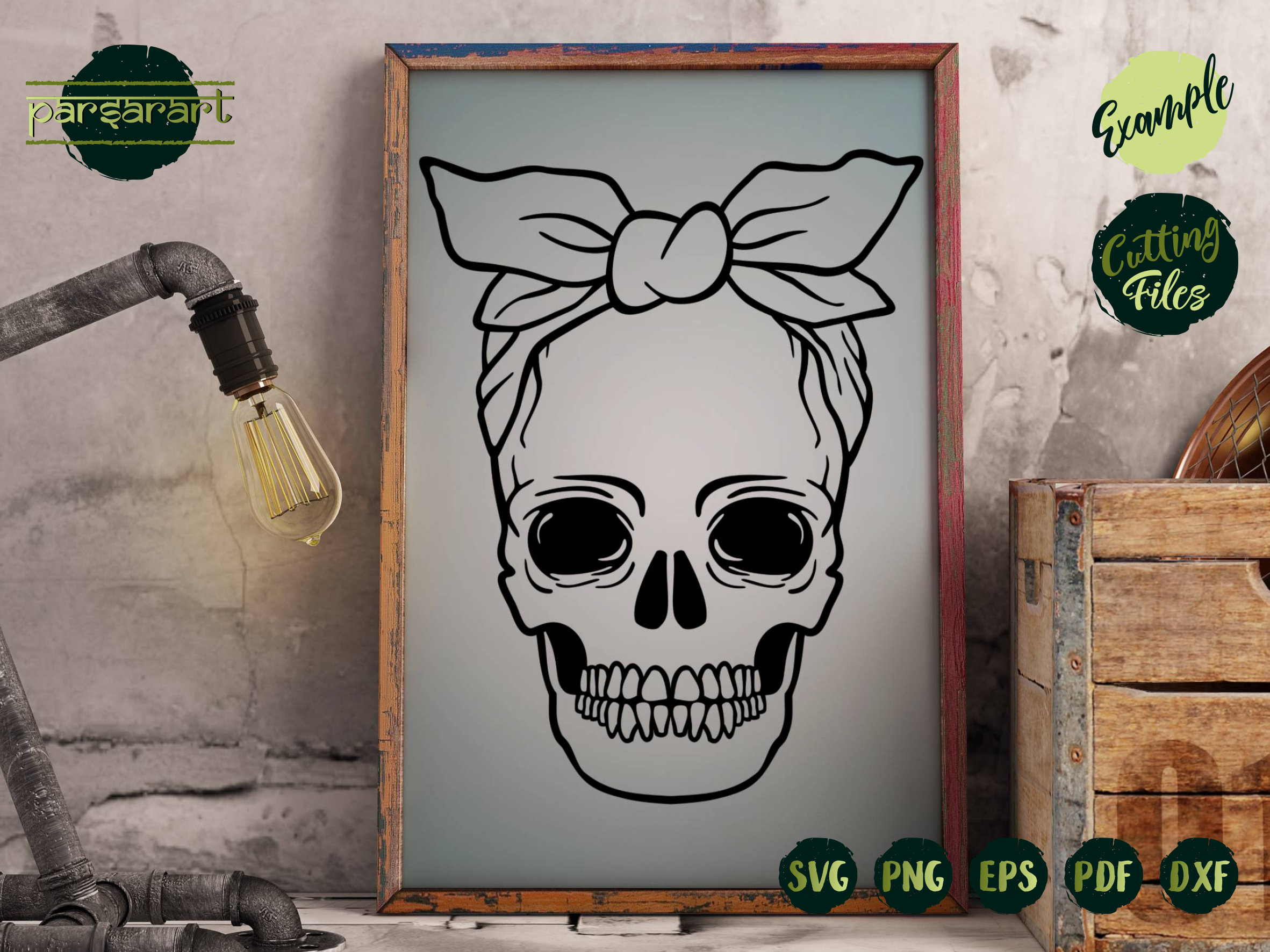 Skull SVG Skull Bandana SVG Skull Head Clipart Human Skeleton - Etsy