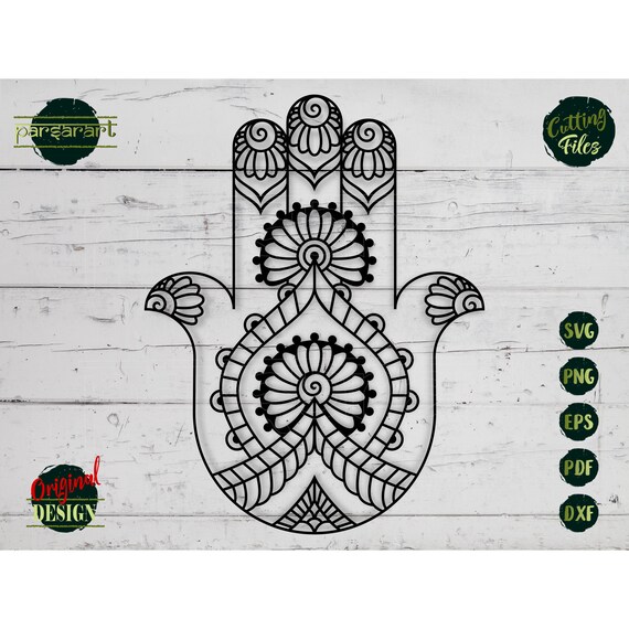 Black And White Hamsa Background