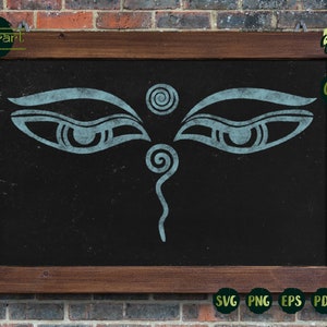 Buddha Eyes SVG, Buddhist Symbol SVG, Buddha Clipart, Yoga SVG, Namaste ...