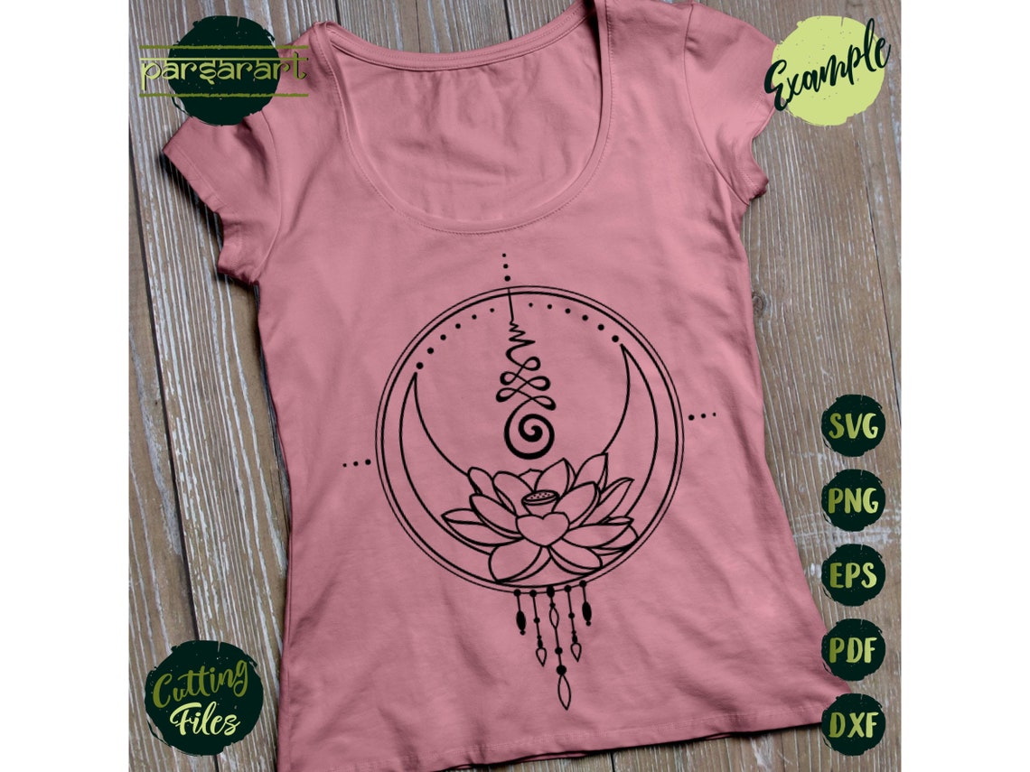 Unalome SVG, Lotus Flower SVG Unalome Symbol Moon SVG Yoga Svg Namaste ...