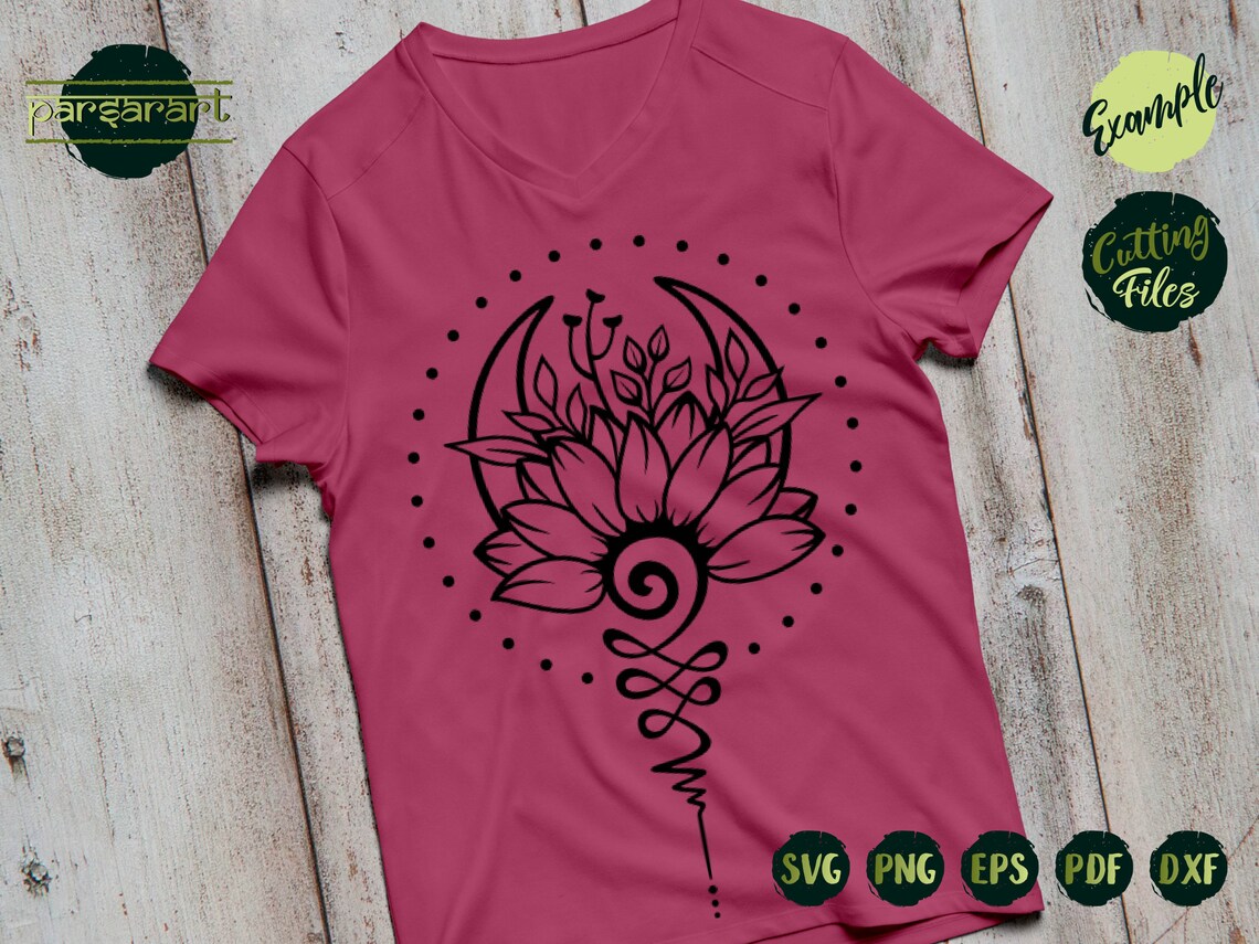 Unalome SVG, Sunflower SVG Unalome Symbol Moon SVG Yoga Svg Namaste Svg ...