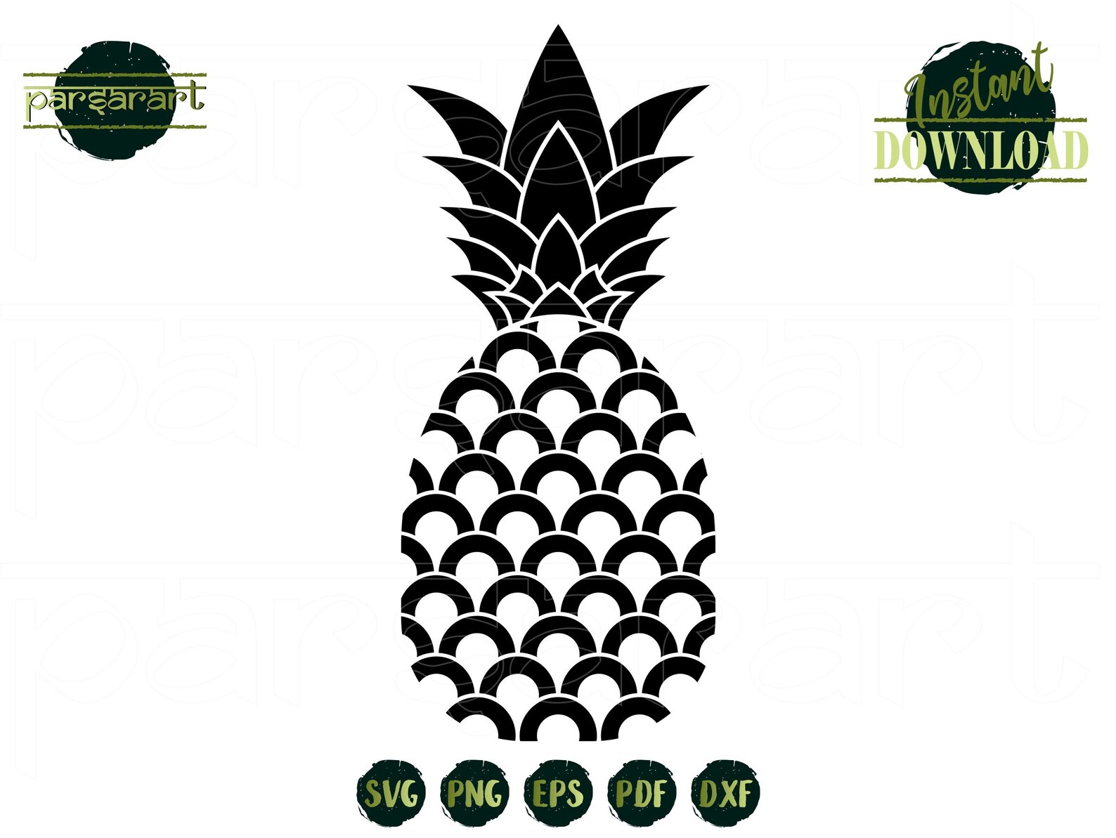 Pineapple SVG Fruit SVG Pineapple Clipart Tropical SVG | Etsy