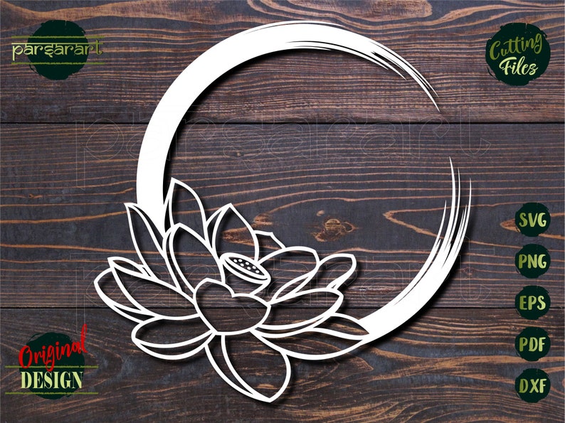Lotus Flower SVG, Enso Circle SVG Japanese SVG Zen Buddhism Symbol ...