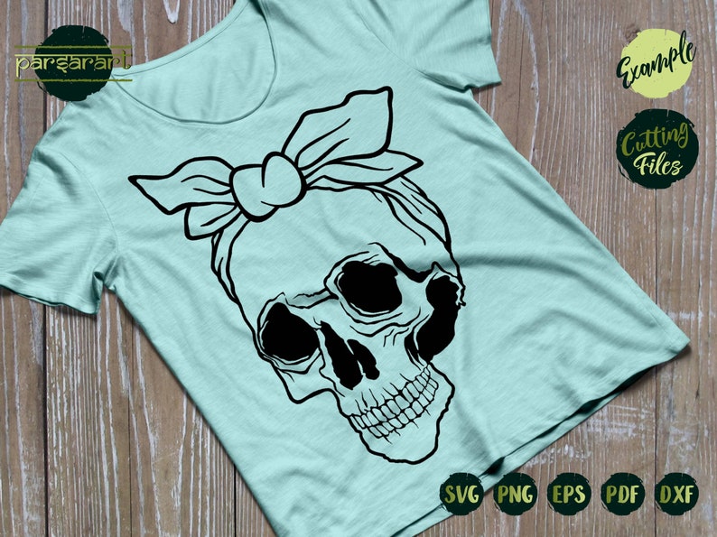 Skull SVG Skull Bandana SVG Skull Head Clipart Human Skeleton - Etsy