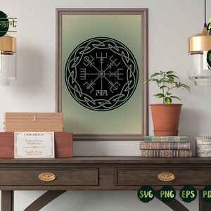 Vegvisir SVG, Viking Symbol SVG Nordic Compass Clipart Pagan Valhalla ...