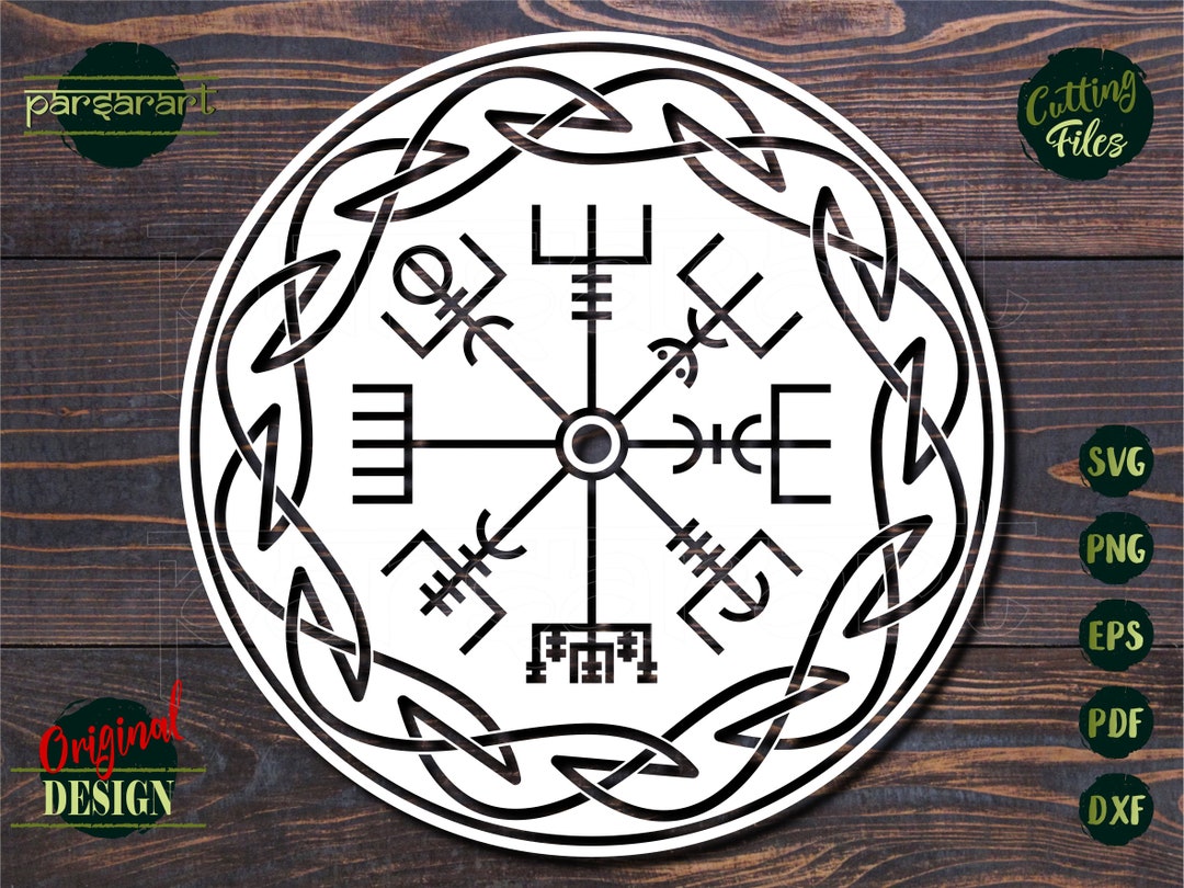 Vegvisir SVG, Viking Symbol SVG Nordic Compass Clipart Pagan Valhalla ...
