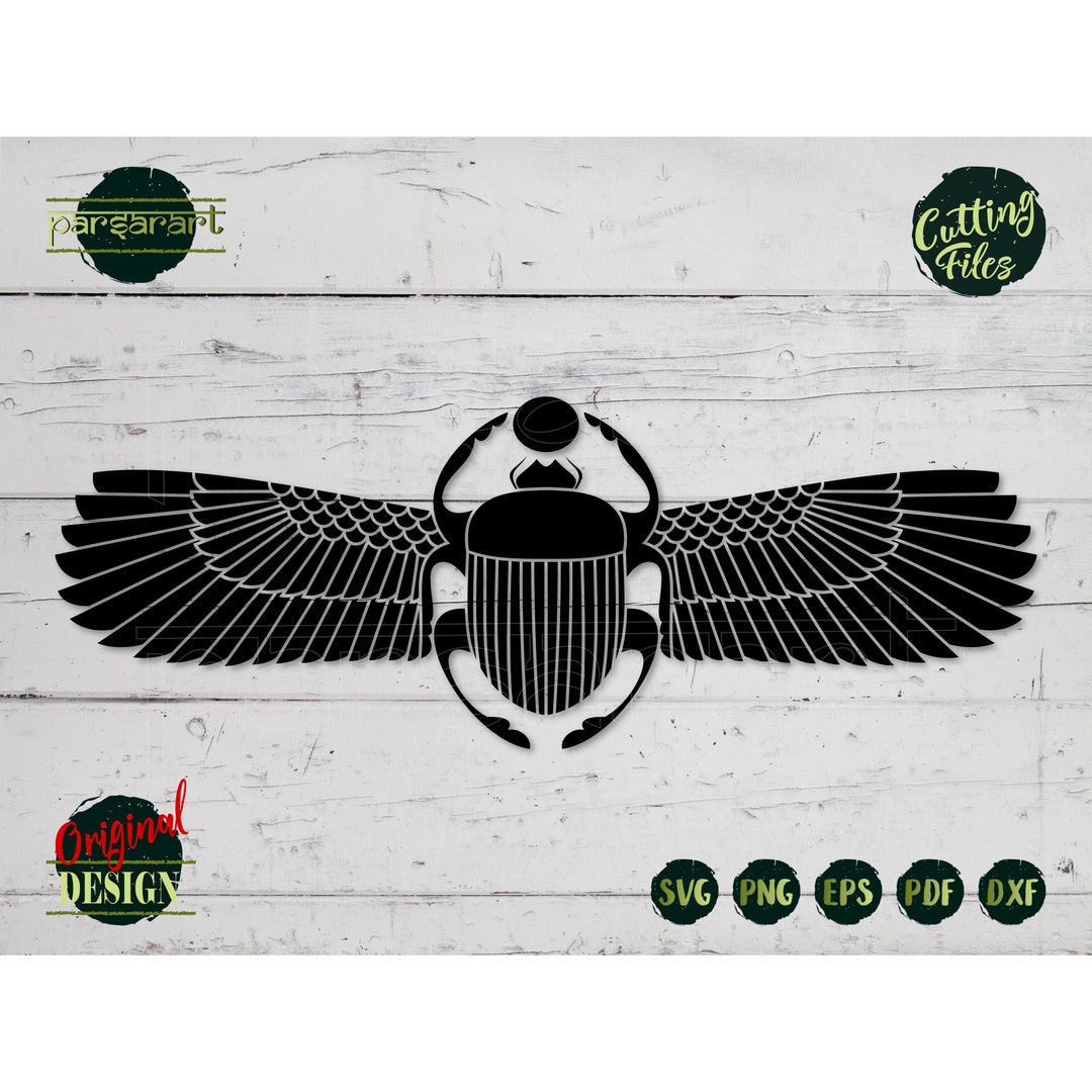Egyptian Scarab SVG, Beetle SVG Egyptian Symbol SVG Hieroglyph Clipart ...