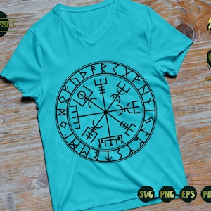 Vegvisir SVG, Viking Runes SVG Nordic Symbol Compass Pagan Valhalla ...