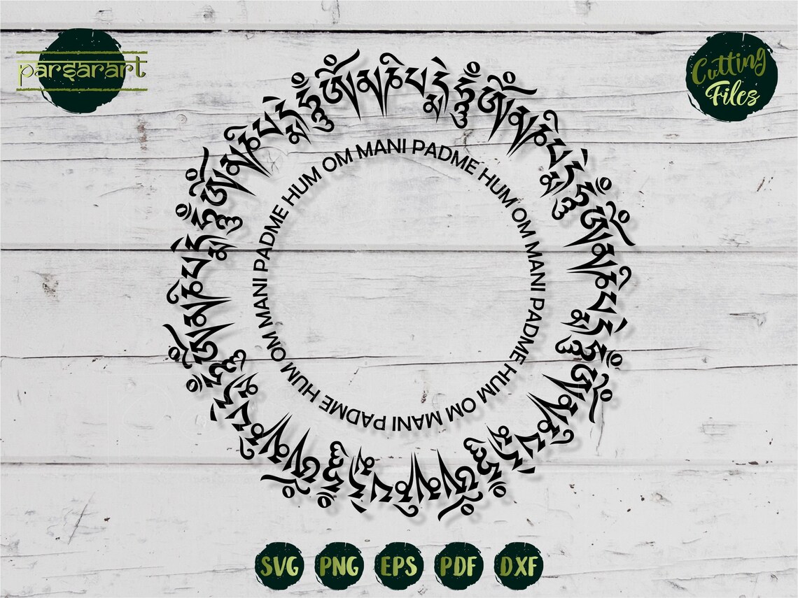 Mantra SVG Om Mani Padme SVG Buddhist Clipart Yoga SVG - Etsy Canada