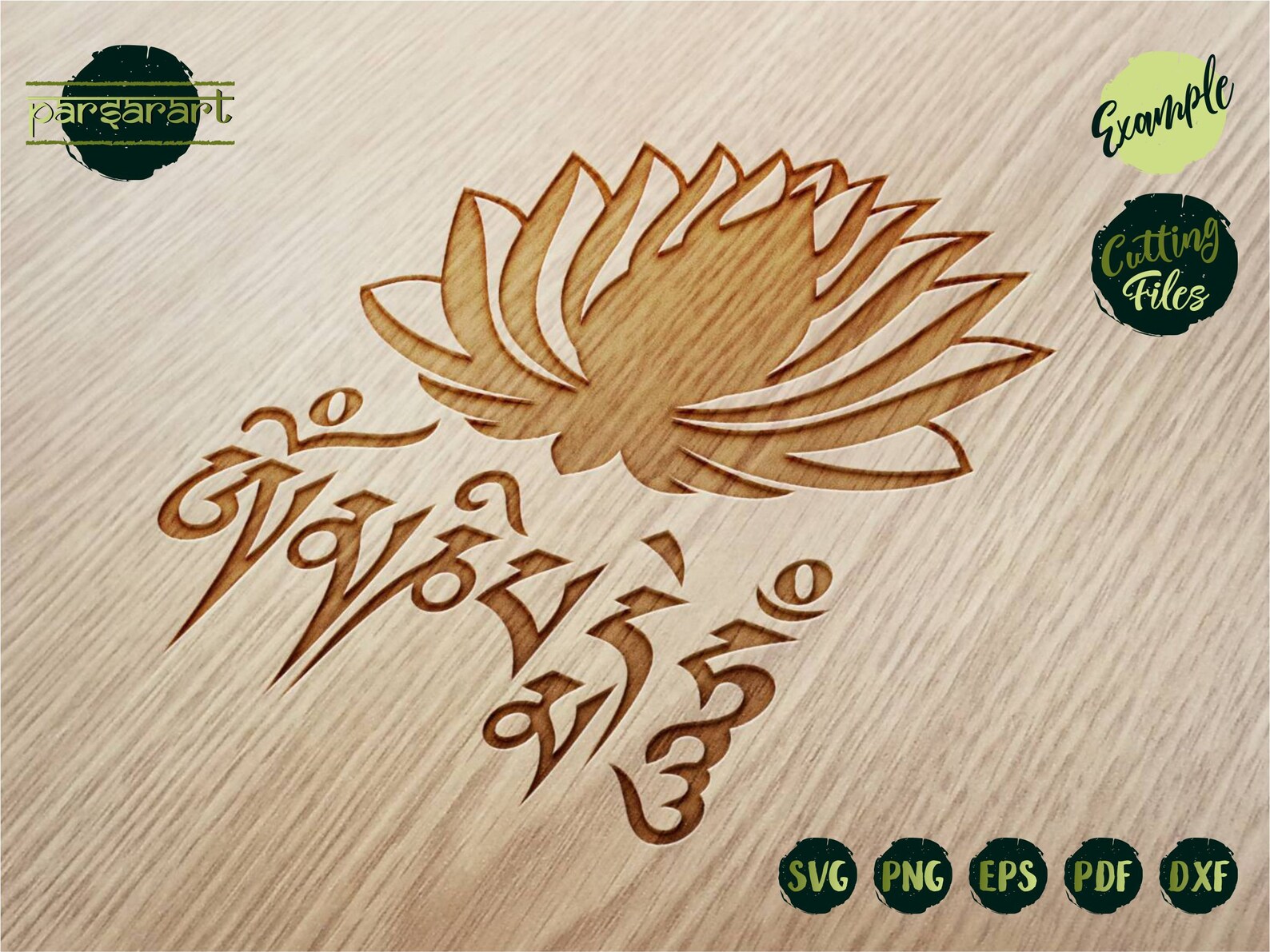 Lotus Flower SVG, Om Mani Padme SVG Mantra SVG Buddhist Clipart Yoga ...