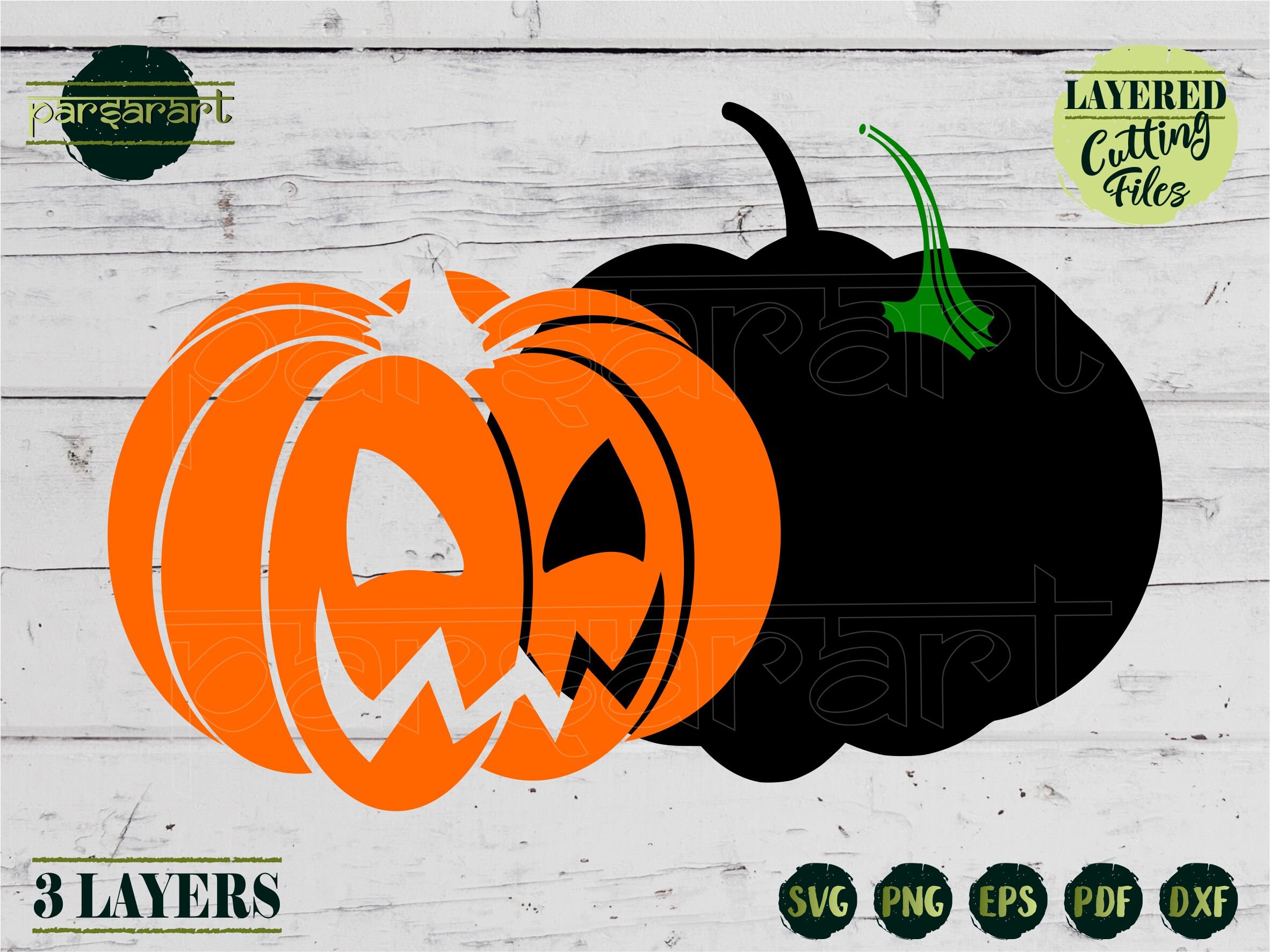 Jack-o-lantern SVG, Halloween SVG, Pumpkin SVG, Layered Color Svg, Cut ...