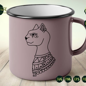 Bastet SVG Egyptian God SVG Cat Goddess Hieroglyphs Egypt Eye Vector ...