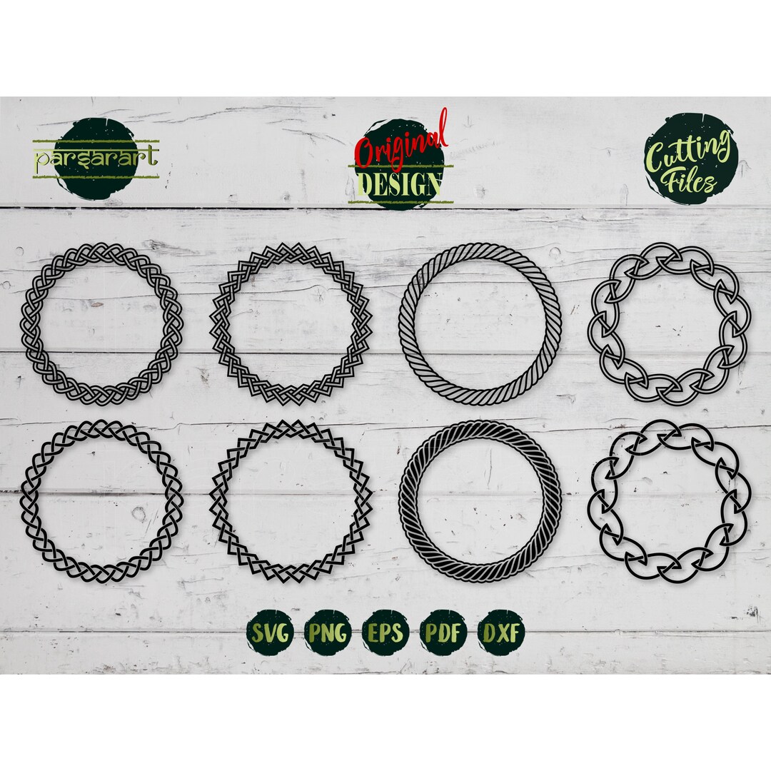 Viking Frames SVG Bundle, Nordic Frames SVG Monogram Frame Clipart ...