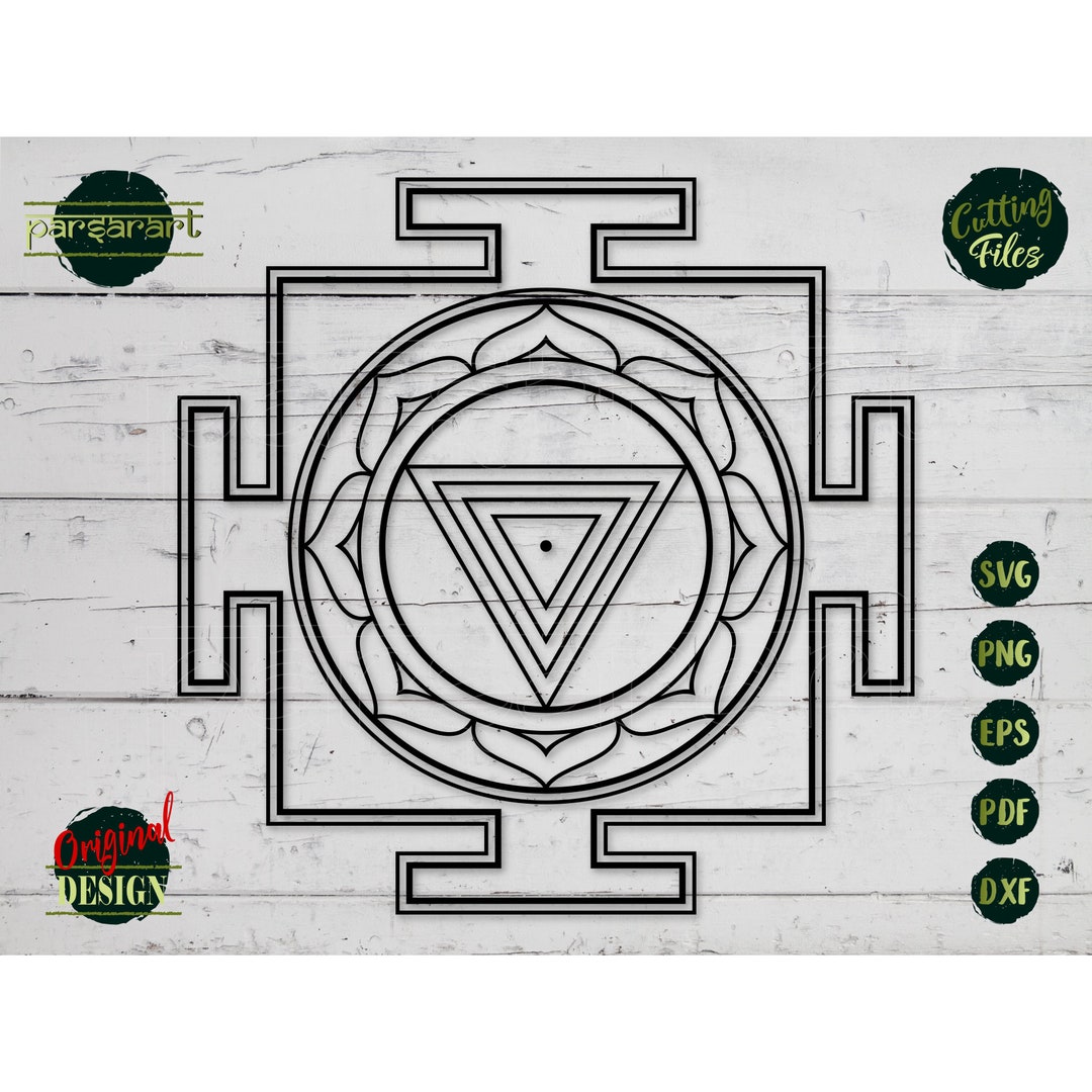 Kali Yantra SVG, Sacred Geometry SVG Chakra SVG Namaste Clipart Yoga ...