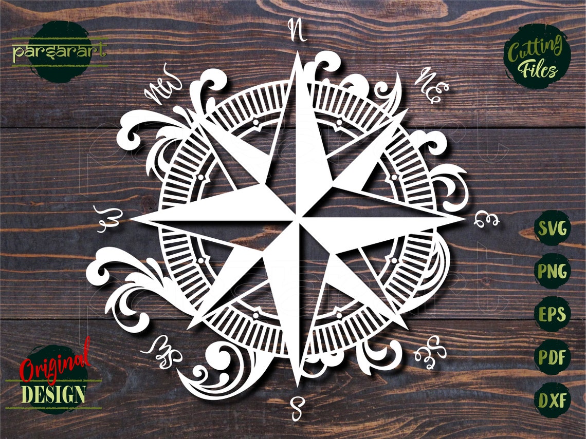 Compass SVG Nautical Compass SVG Vintage Compass Clipart - Etsy